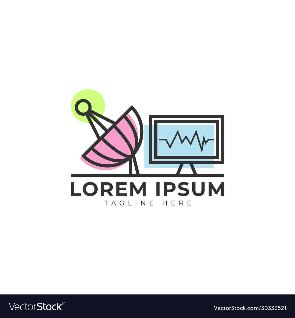 Radar detection technology logo icon Royalty Free Vector