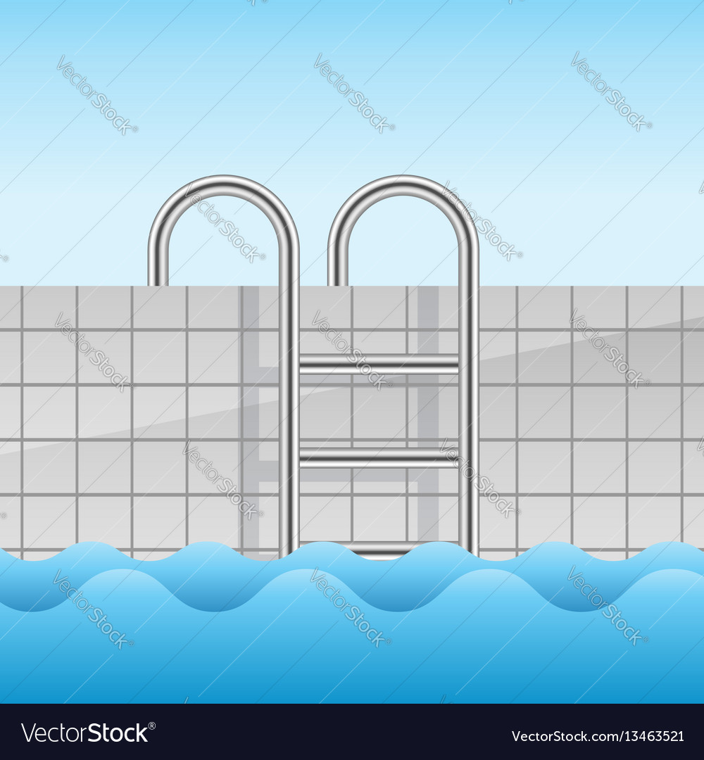 Realistic swimming pool Royalty Free Vector Image
