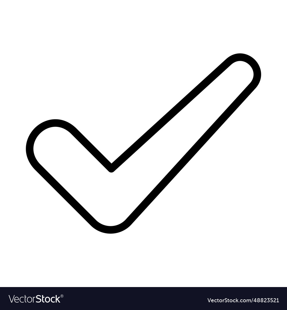 Right tick icon Royalty Free Vector Image - VectorStock