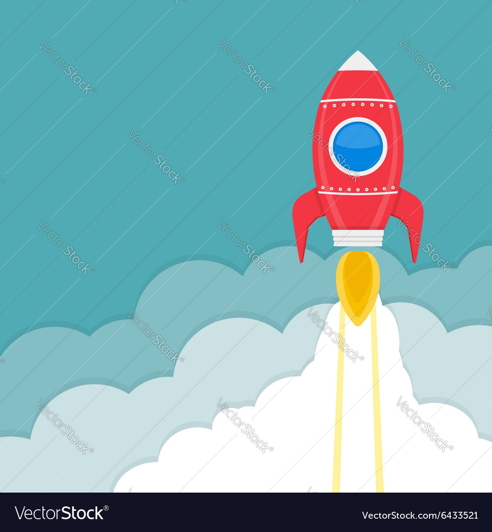 Rocket launch Royalty Free Vector Image - VectorStock