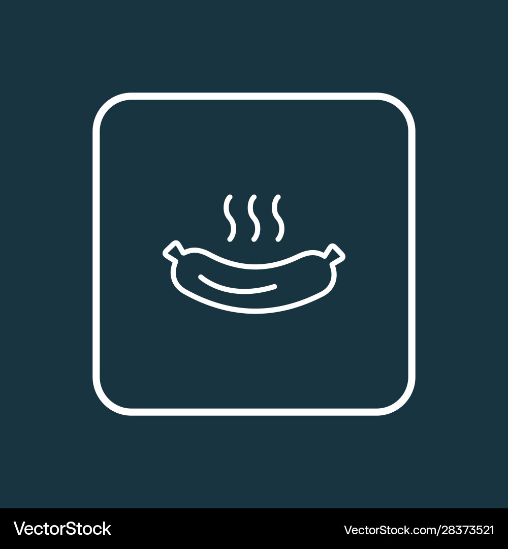 Sausage icon line symbol premium quality isolated Vector Image