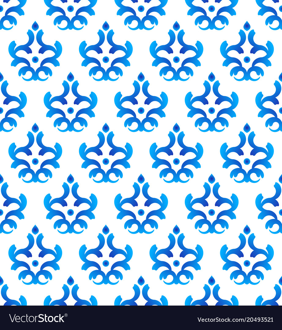 Seamless pattern blue and white Royalty Free Vector Image