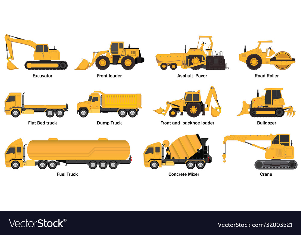 Set construct machines Royalty Free Vector Image