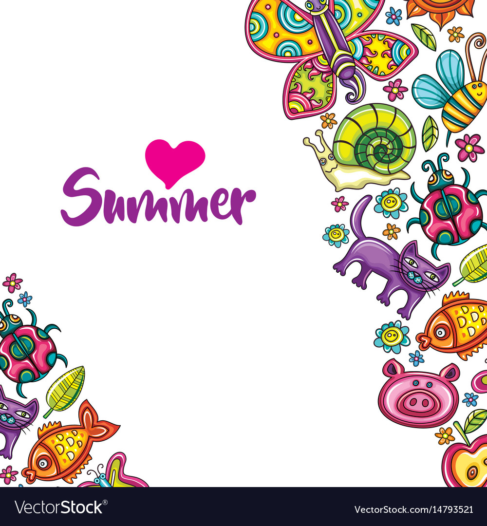Summer frame Royalty Free Vector Image - VectorStock