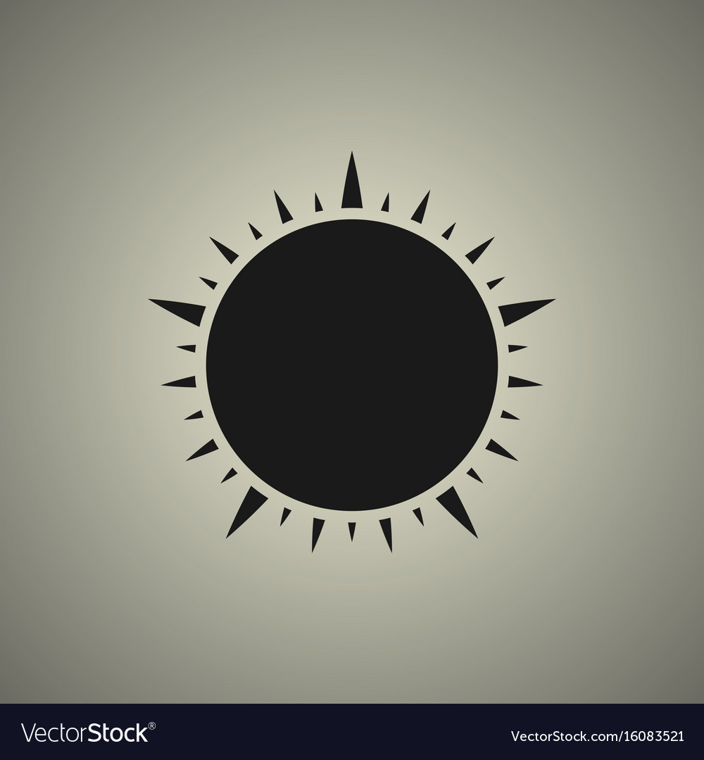 Sun icon in flat style Royalty Free Vector Image