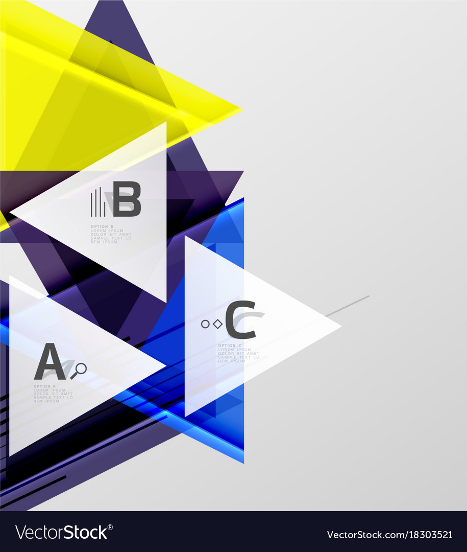 Triangles and geometric shapes abstract background