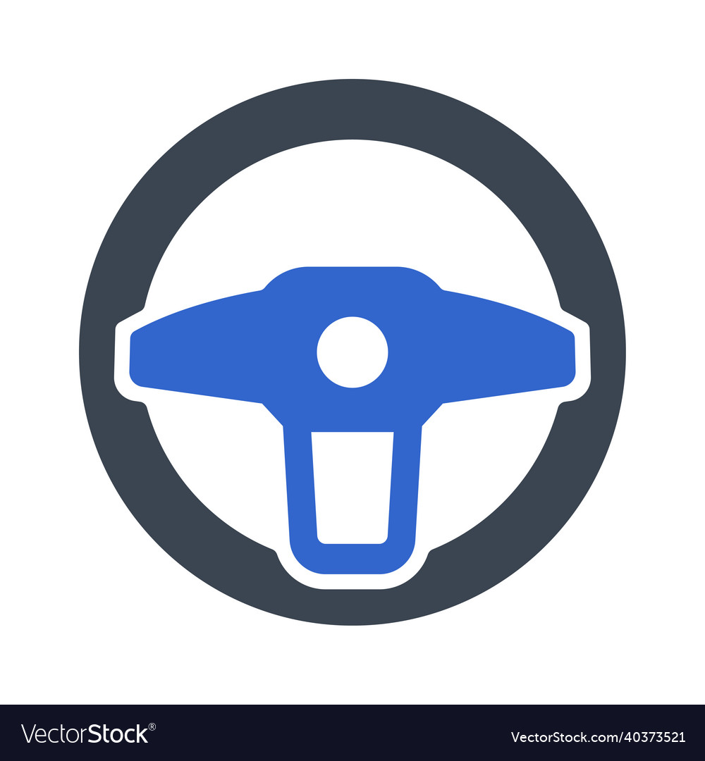 Wheel steering icon Royalty Free Vector Image - VectorStock