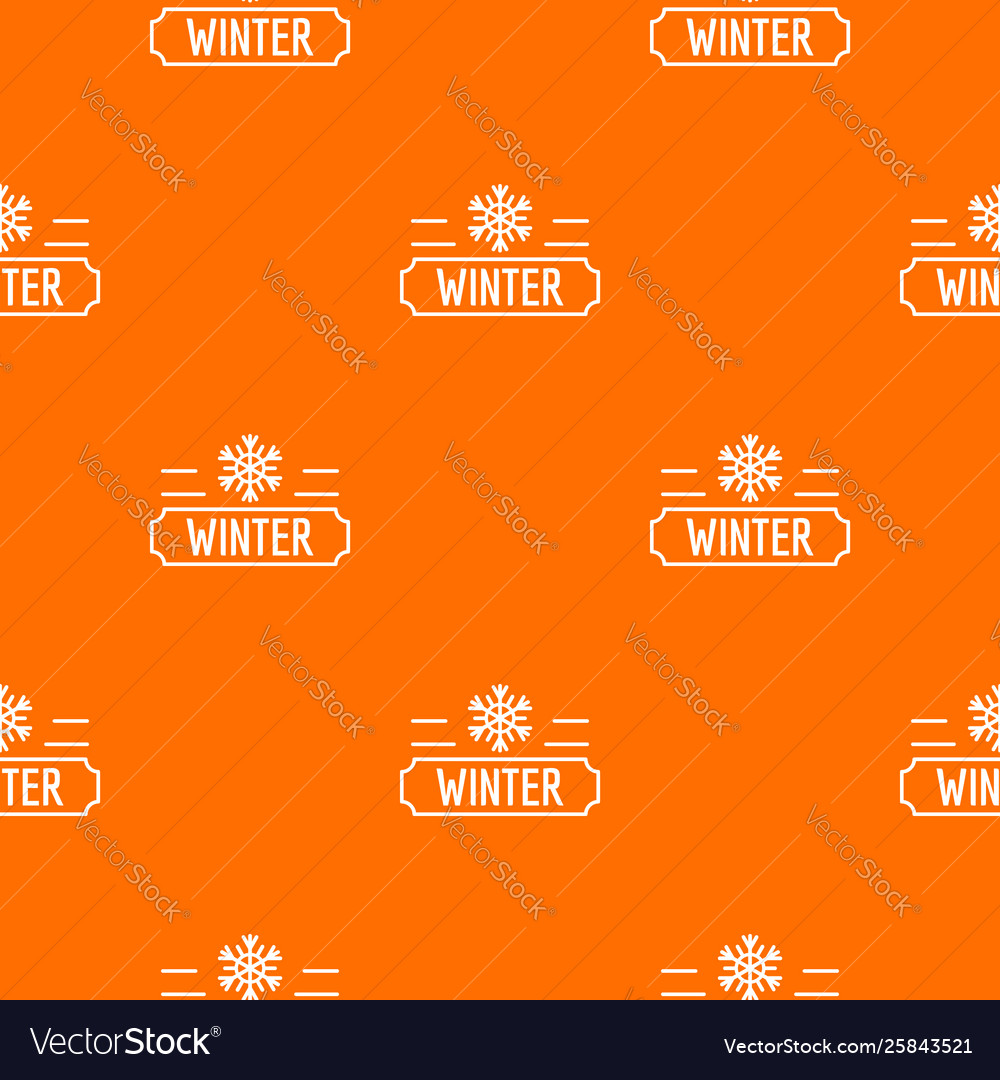 Winter pattern orange Royalty Free Vector Image