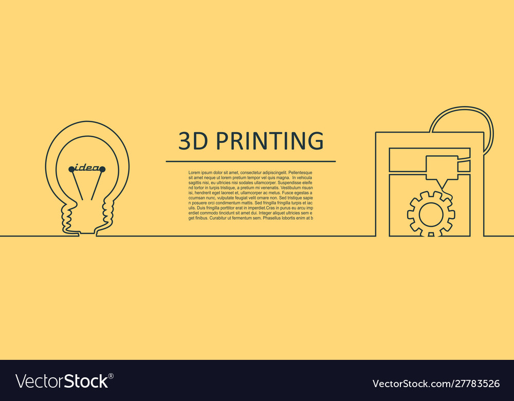3d printing technology Royalty Free Vector Image