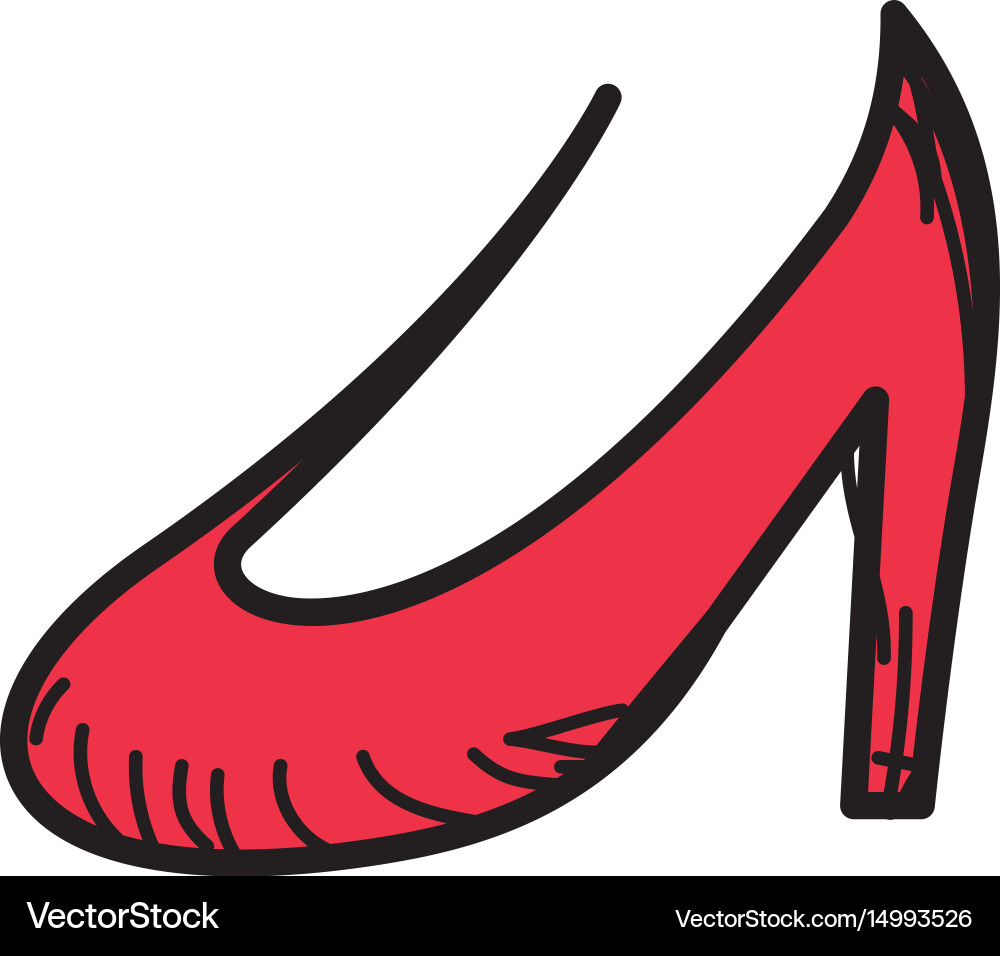 Beautiful high heel shoes design Royalty Free Vector Image