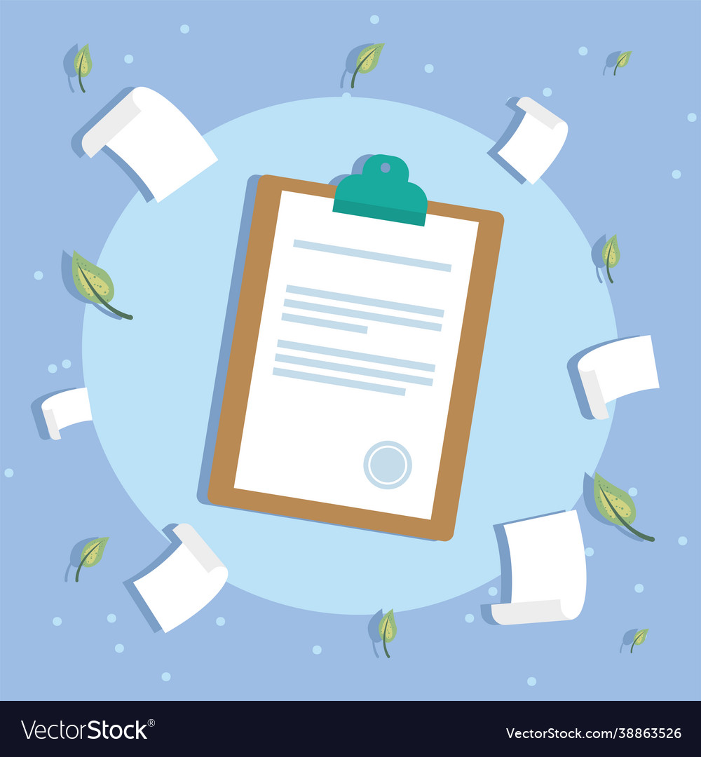 Checklist and documents Royalty Free Vector Image