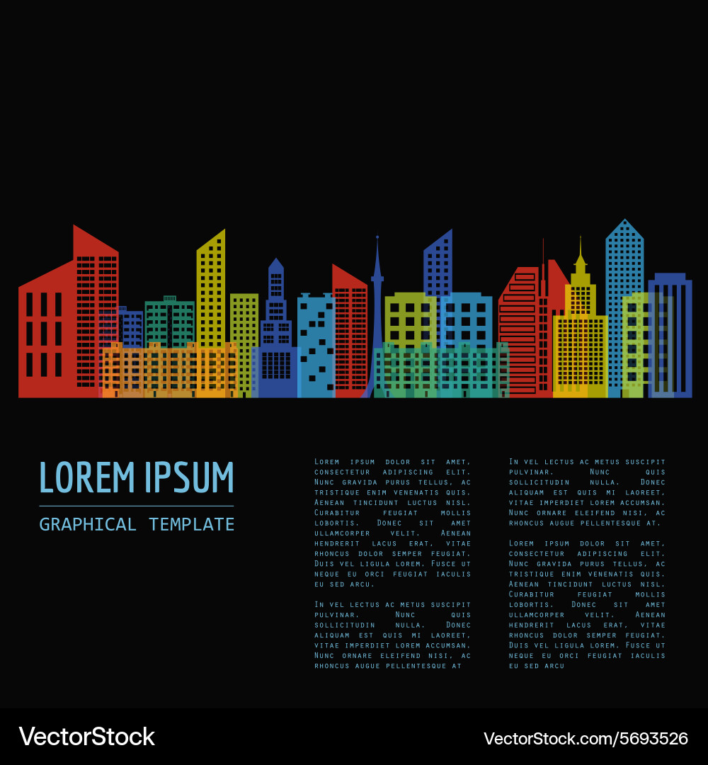 Cityscape graphic template modern city Royalty Free Vector