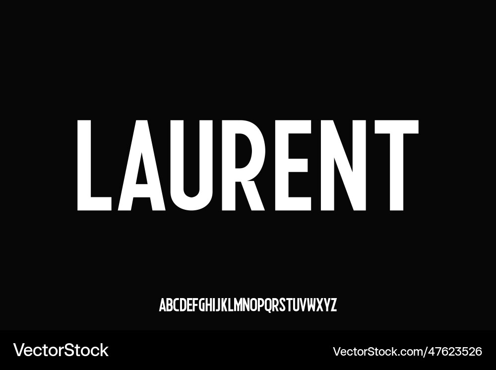 Condensed sans serif font design suitable Vector Image