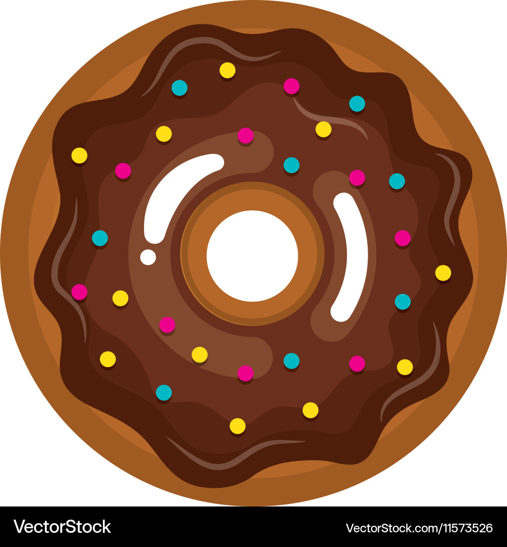 Delicious sweet donuts icon Royalty Free Vector Image