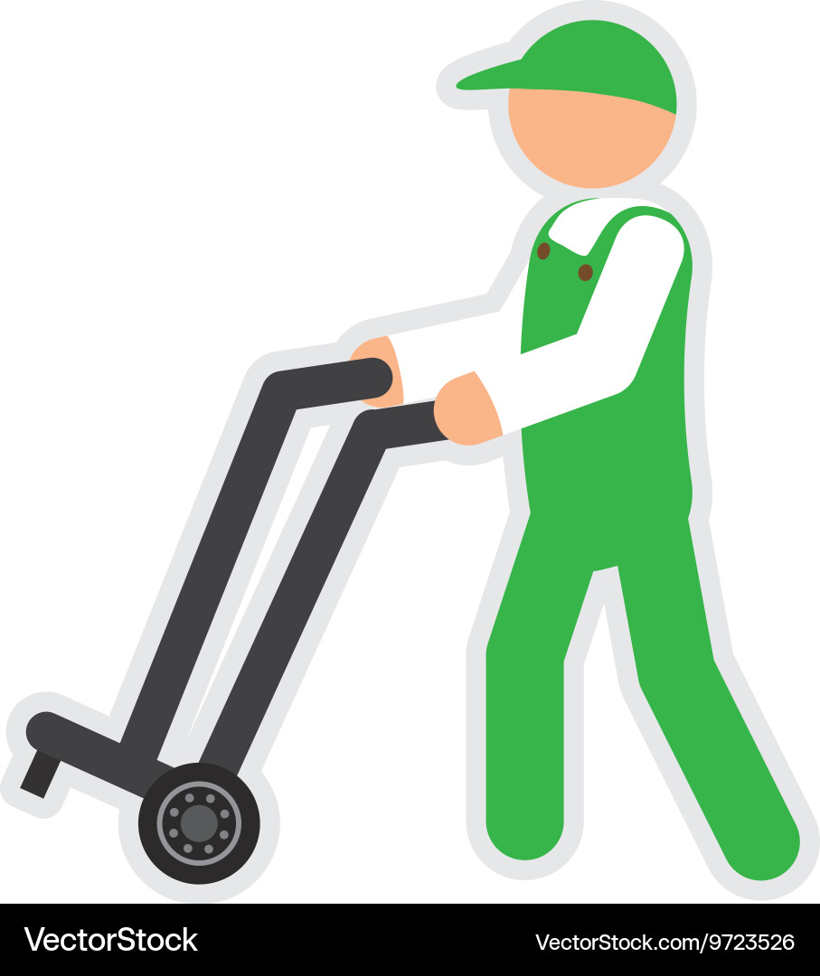 Delivery man icon and shipping Royalty Free Vector Image