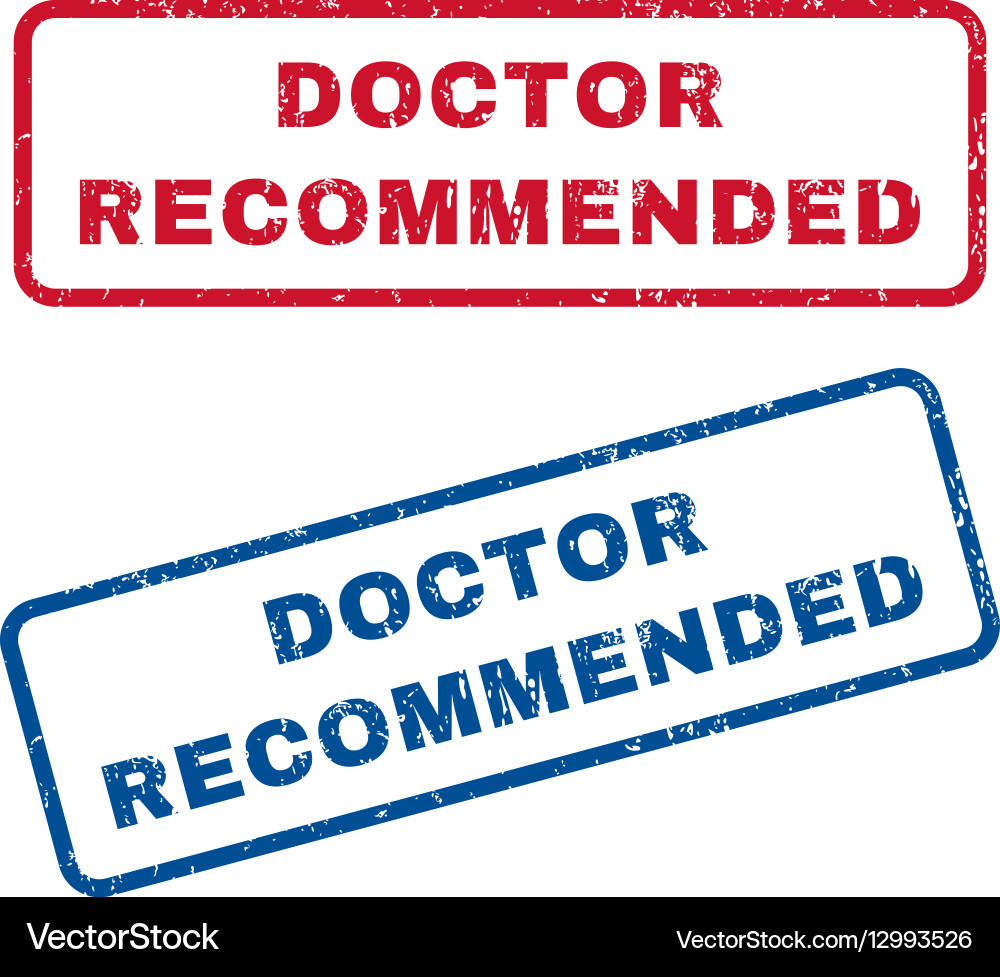 Doctor Recommended Rubber Stamps Royalty Free Vector Image