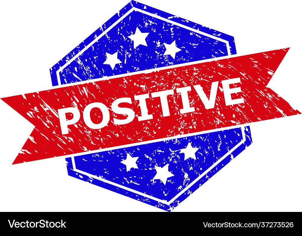 Hexagon bicolor positive seal with unclean surface