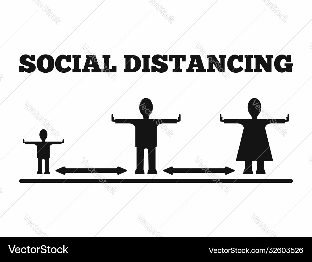 Icons people who keep a distance template Vector Image