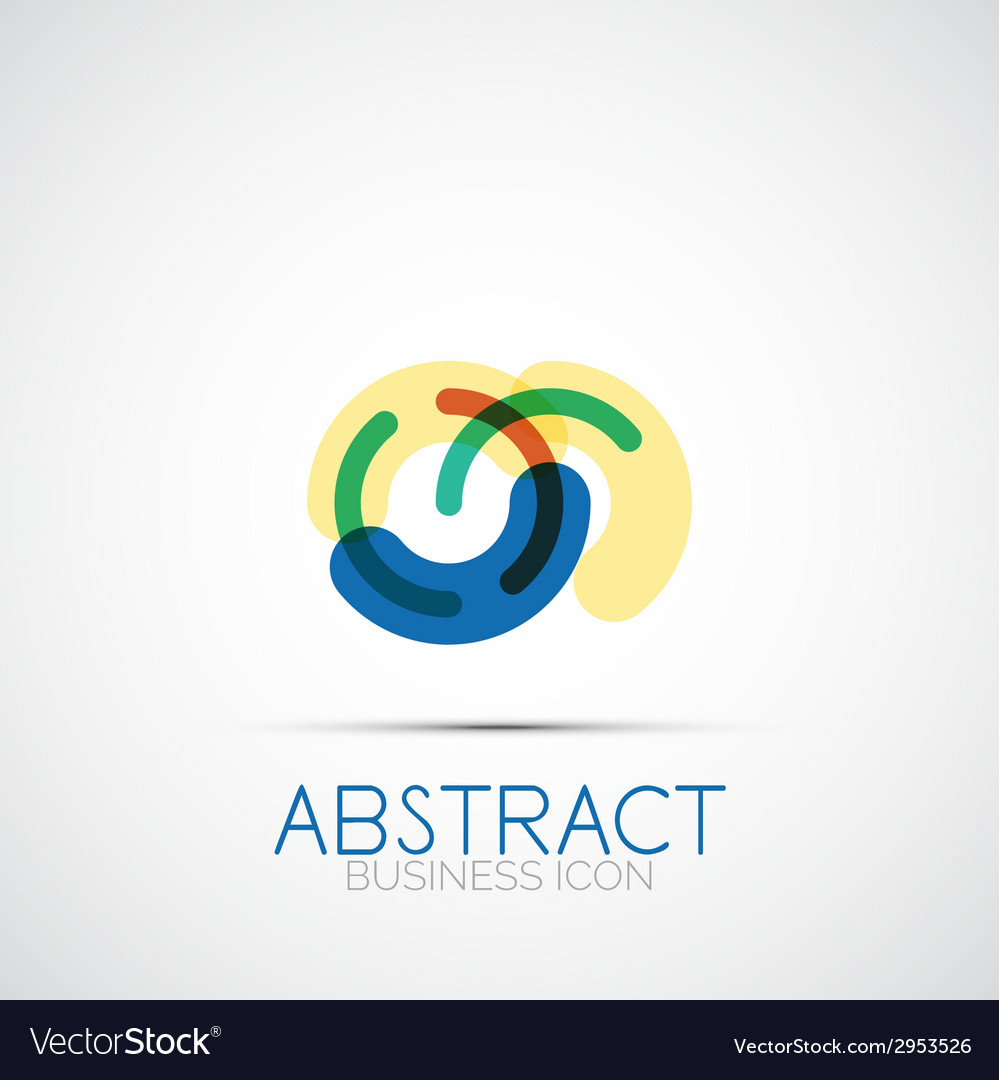 Line design loop logo Royalty Free Vector Image