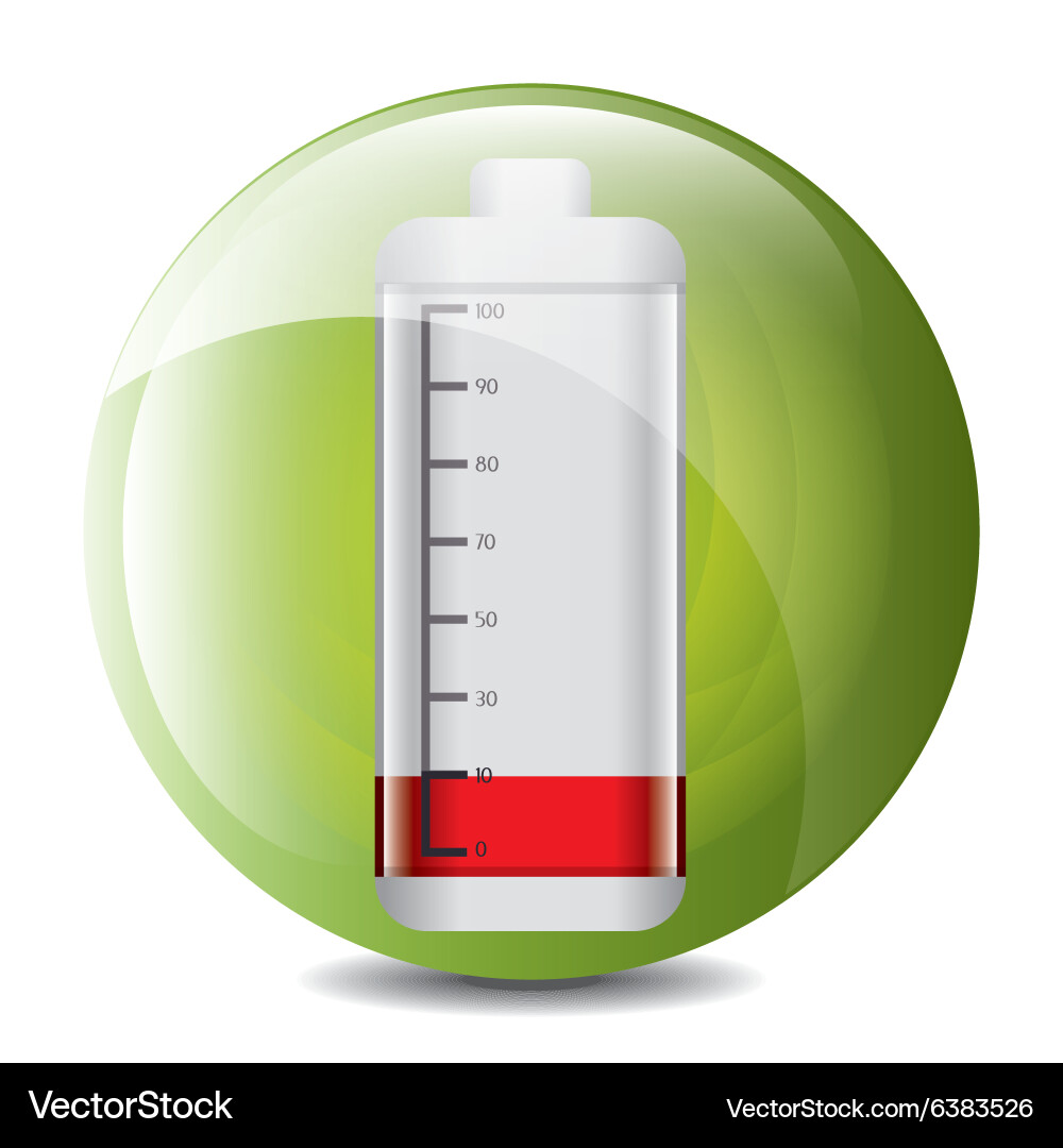 Low battery charging icon design Royalty Free Vector Image