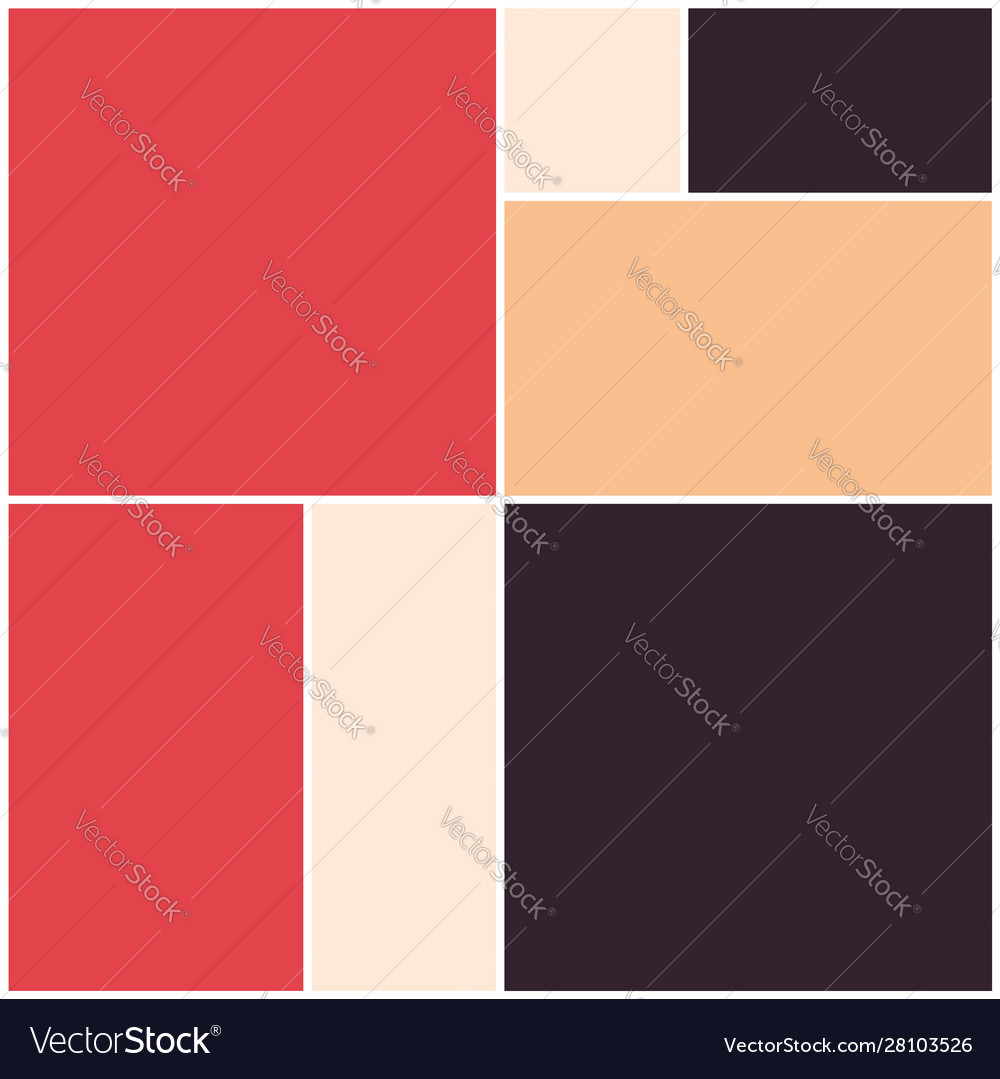Photo collage pattern white frames colored Vector Image