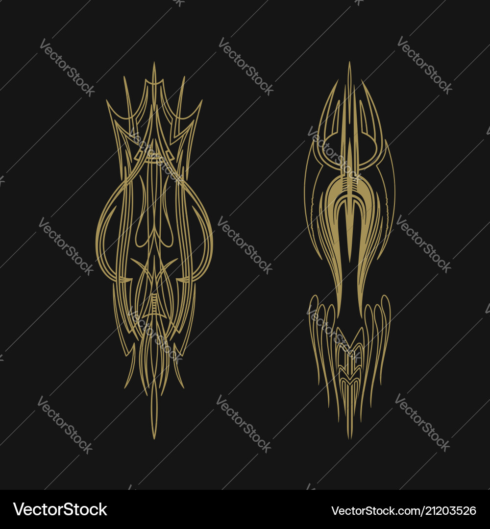 Pinstriping vehicle graphic decorative vinyl Vector Image