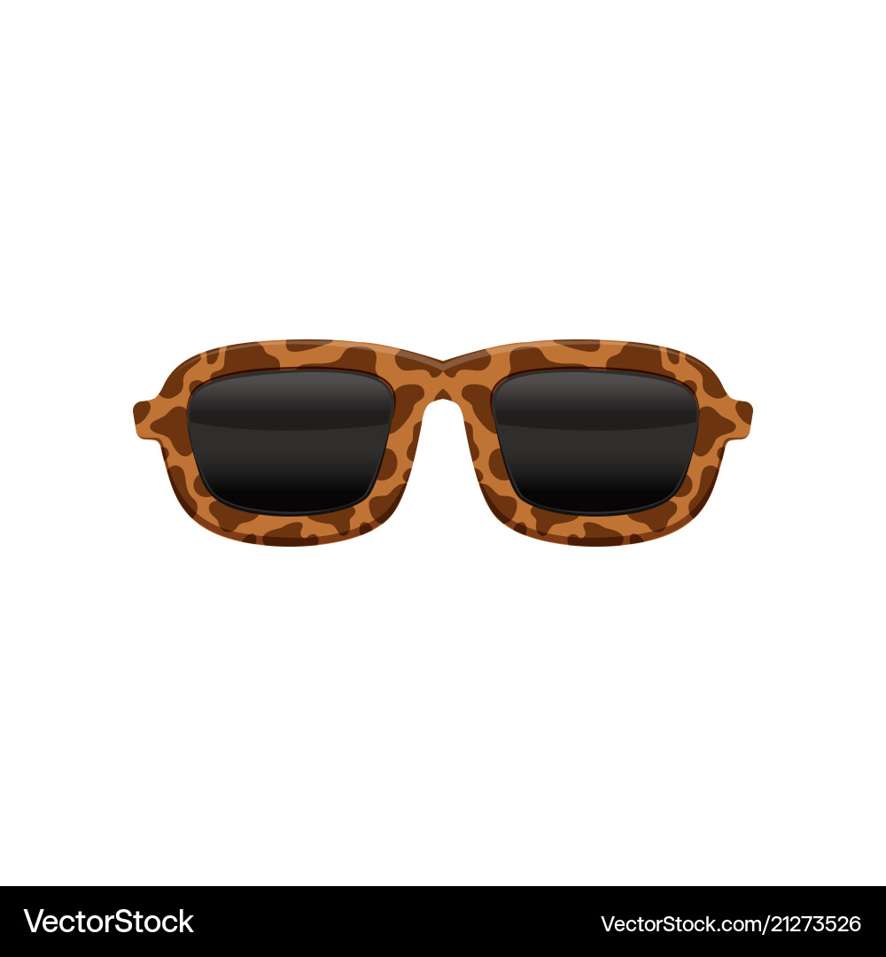 Retro sunglasses with black lenses and frame Vector Image
