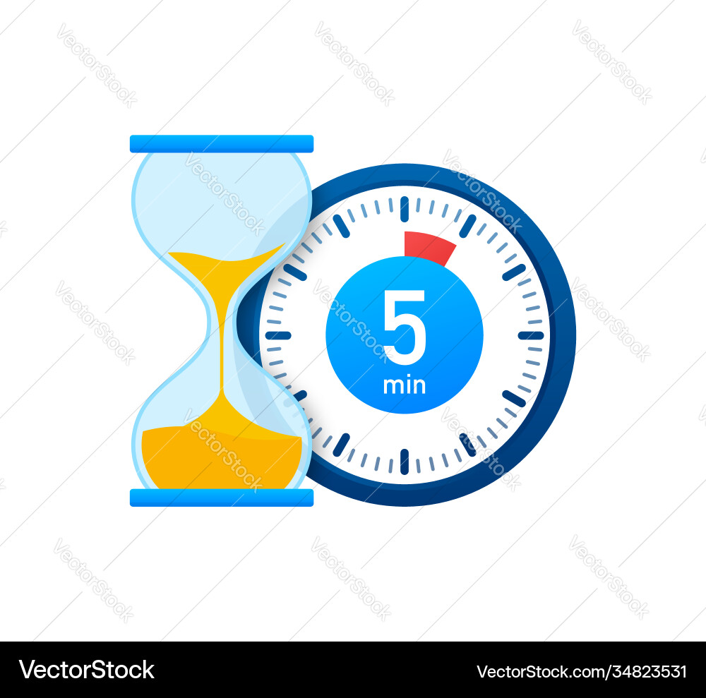 5 minutes stopwatch icon stopwatch Royalty Free Vector Image