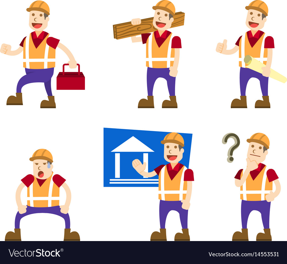 Building builder collection set Royalty Free Vector Image