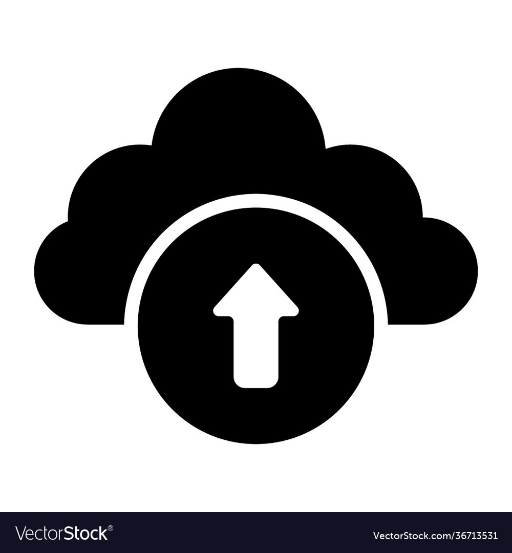 Cloud uploading Royalty Free Vector Image - VectorStock