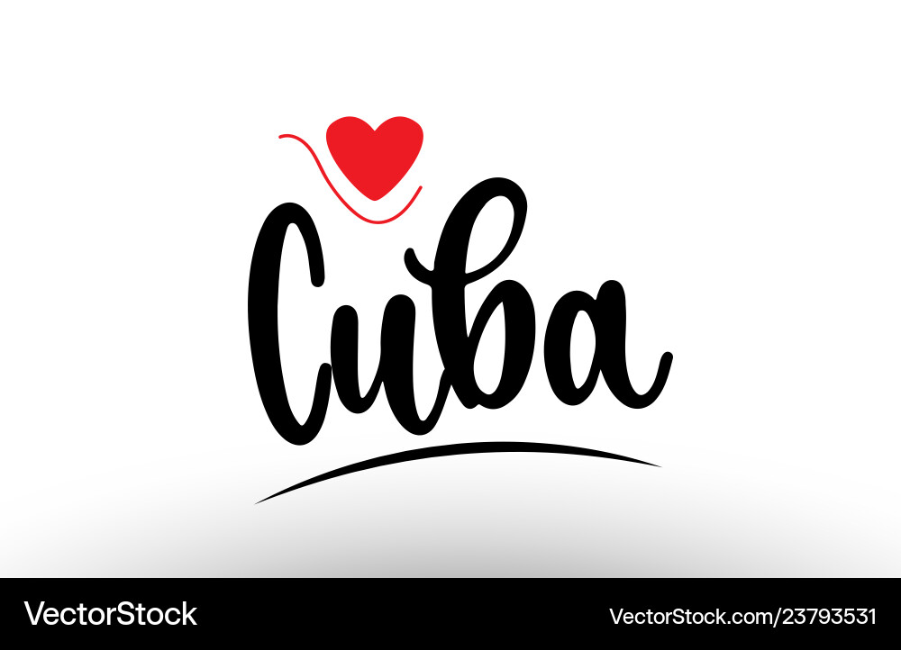 Cuba country text typography logo icon design Vector Image