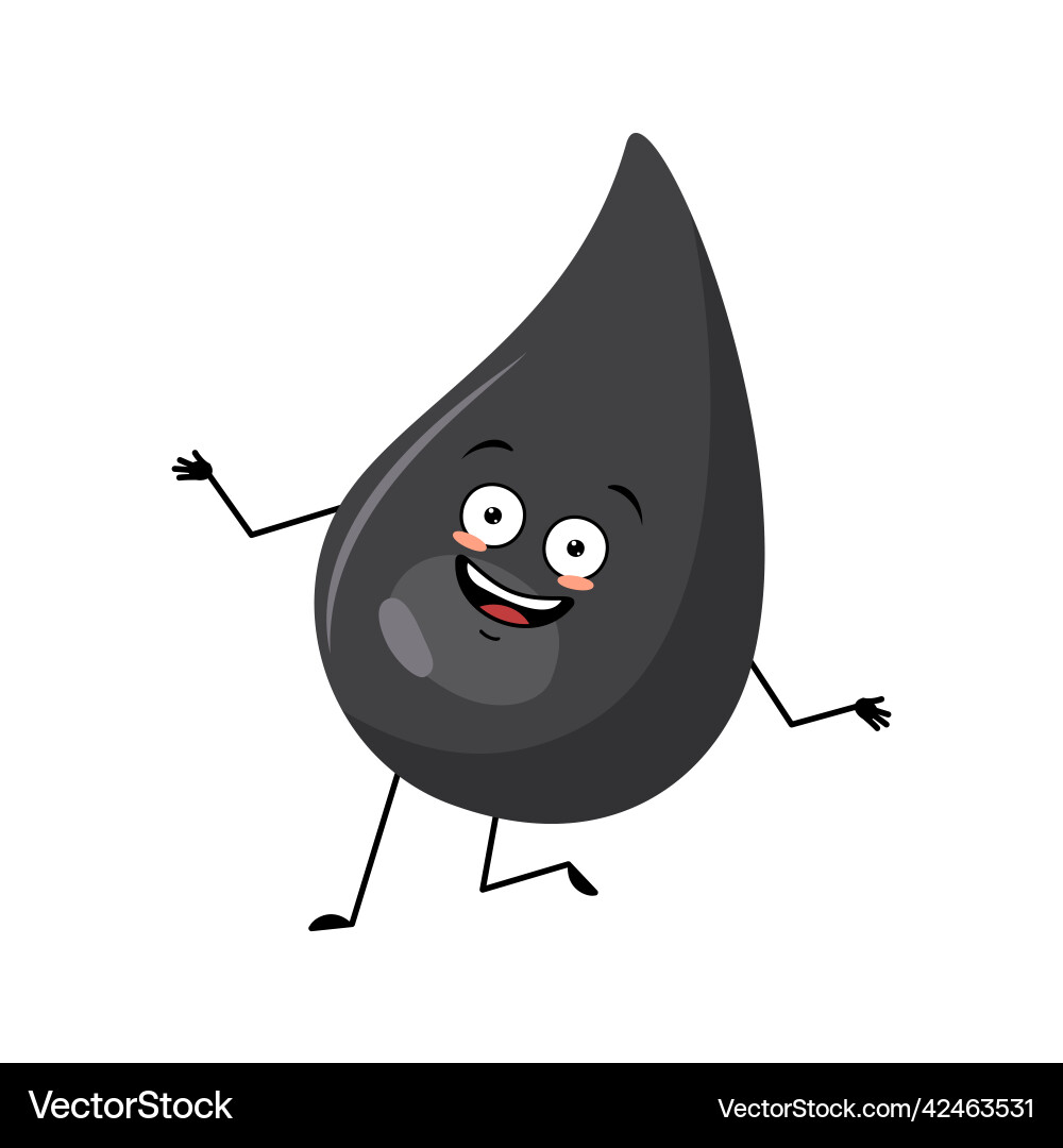 Cute fuel or gasoline drop character with crazy Vector Image