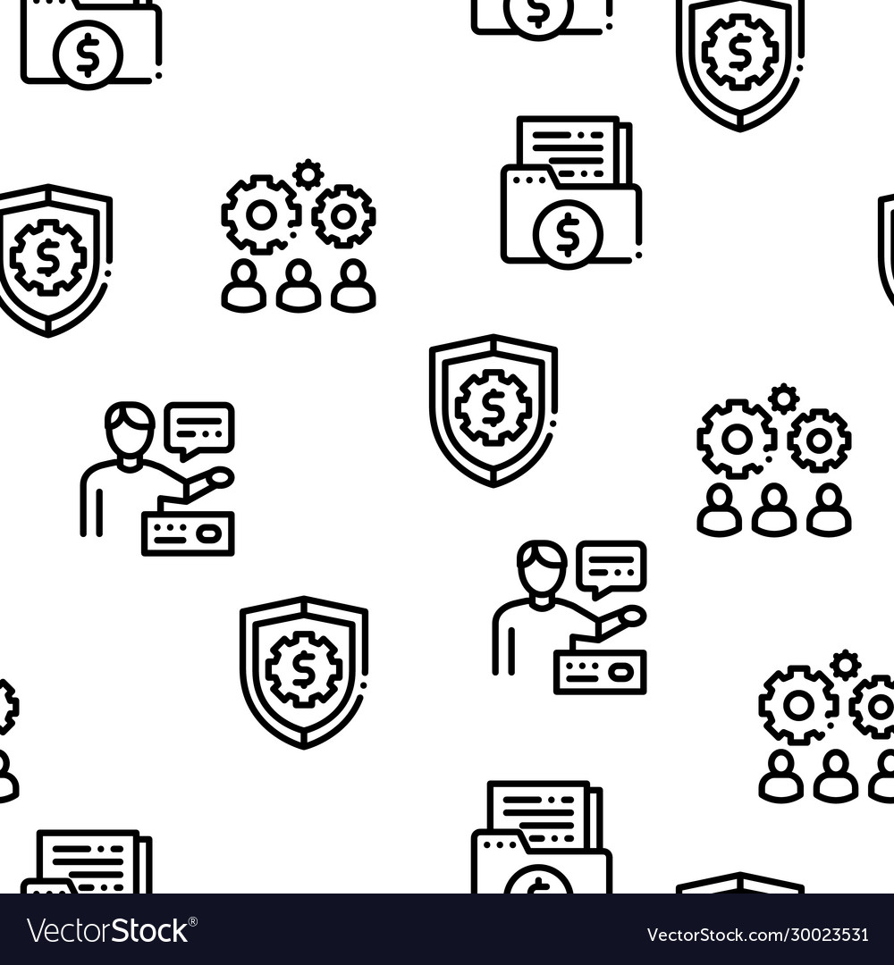 It manager developer seamless pattern Royalty Free Vector