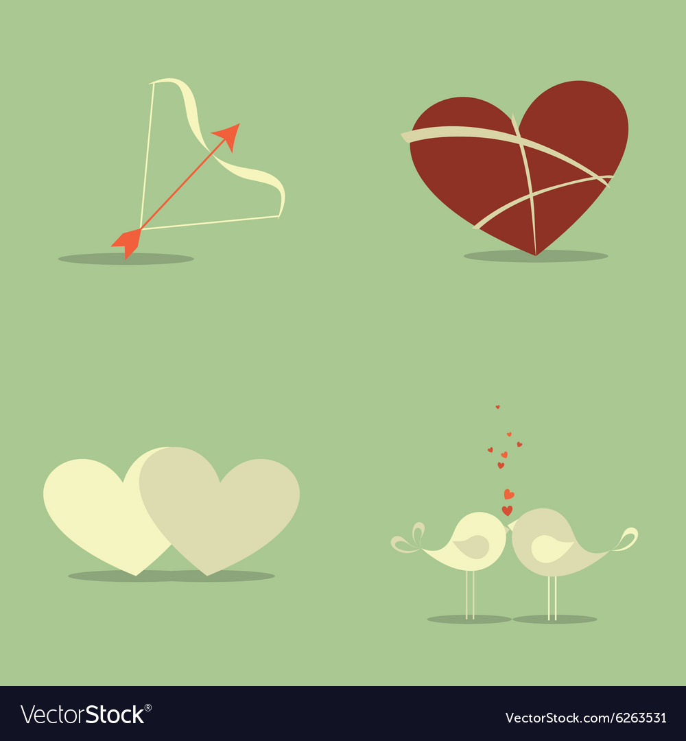 Love objects Royalty Free Vector Image - VectorStock