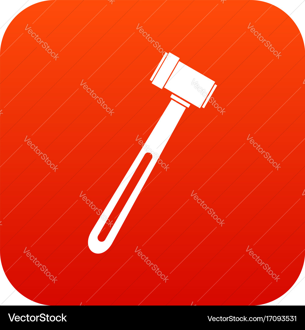Medical hammer icon digital red Royalty Free Vector Image