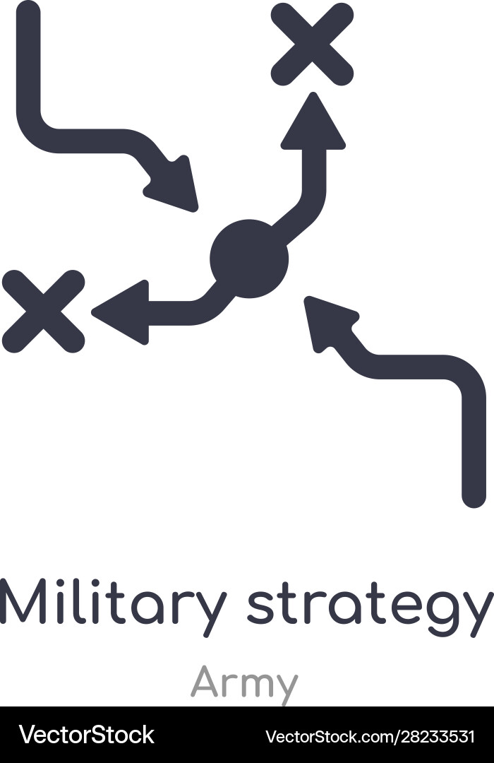 Military strategy graphic icon isolated Royalty Free Vector