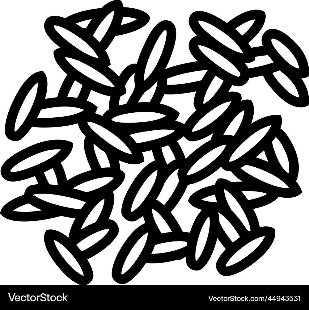 Oatmeal grain healthy line icon Royalty Free Vector Image