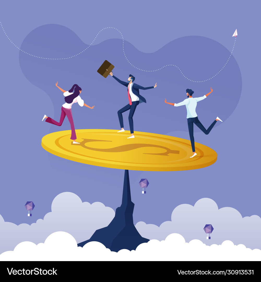 Save money to balance concept Royalty Free Vector Image
