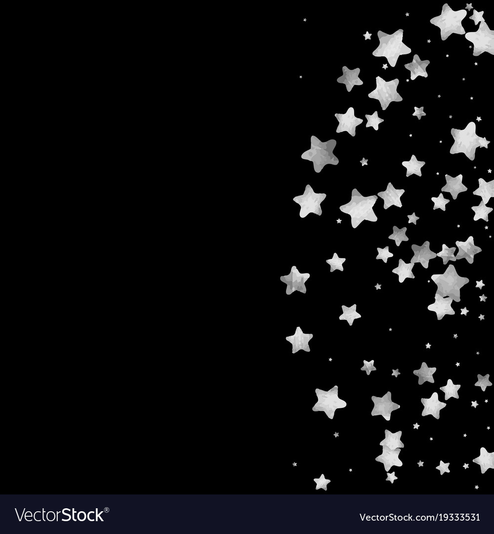 Silver Star Confetti Royalty Free Vector Image