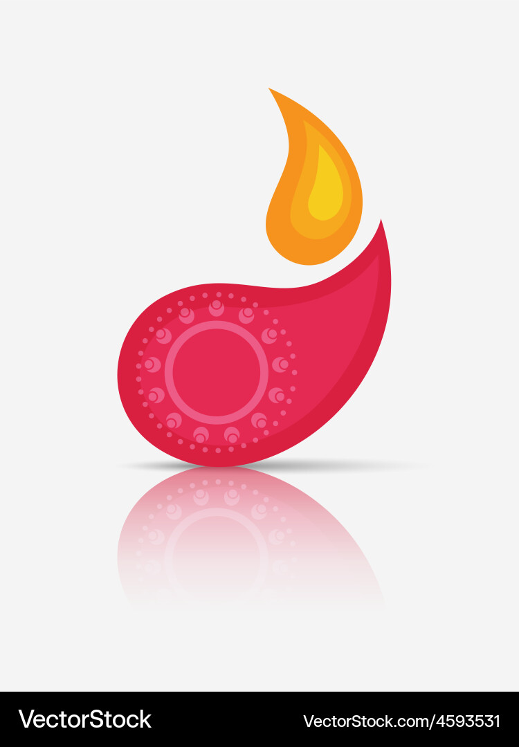 Stylish creative diya Royalty Free Vector Image