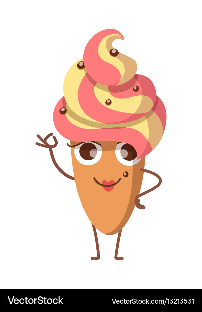 Sweets cake in oval shape with whipped cream Vector Image