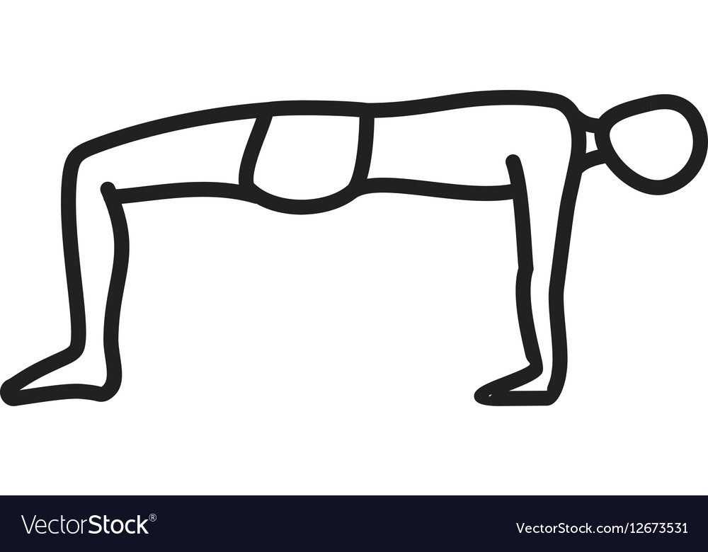 Upward Table Pose Royalty Free Vector Image - VectorStock