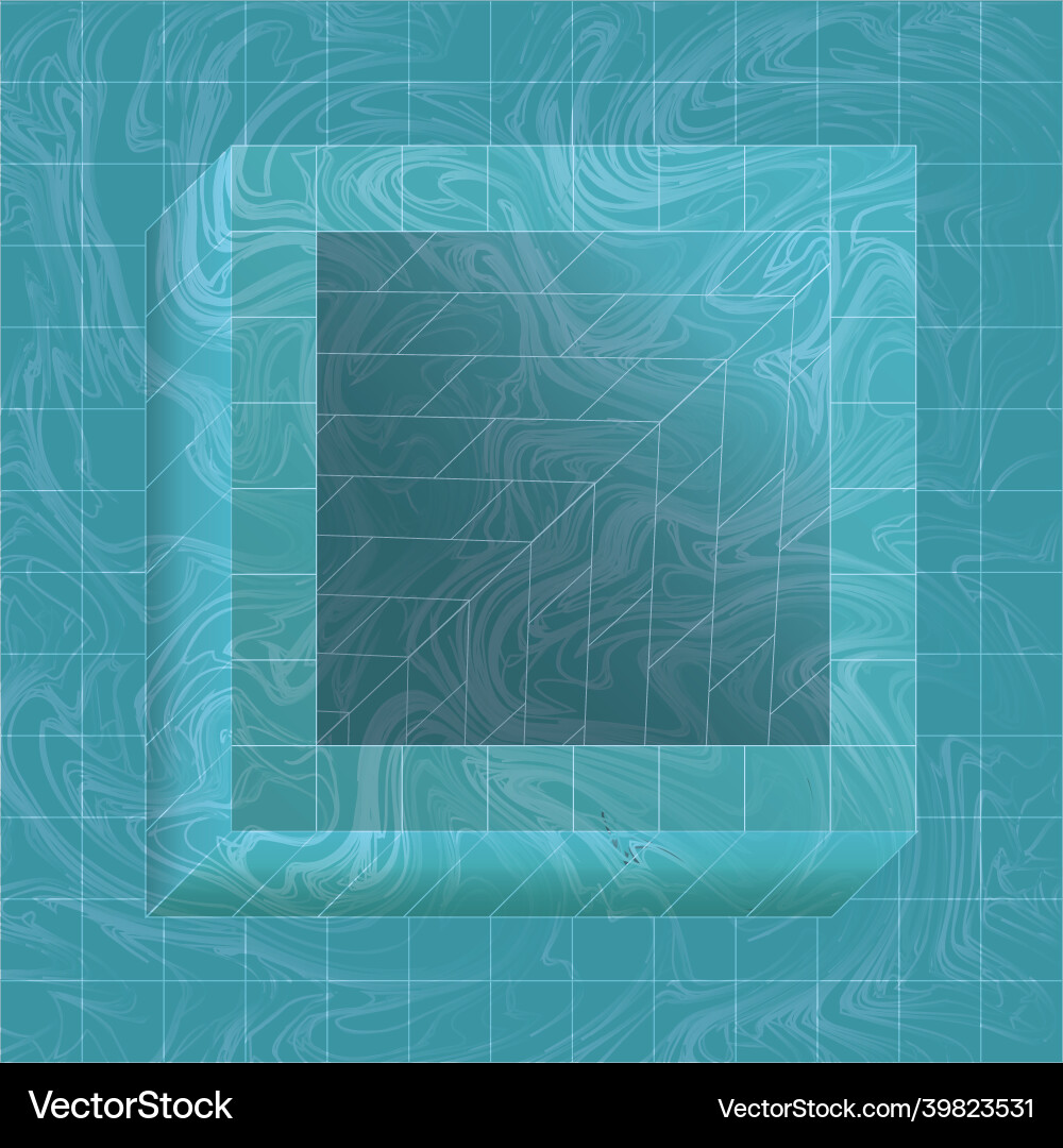 Ventilation well tiles with imitation marble Vector Image