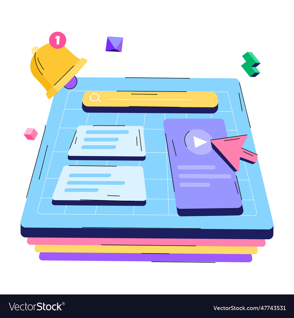 Video notification Royalty Free Vector Image - VectorStock