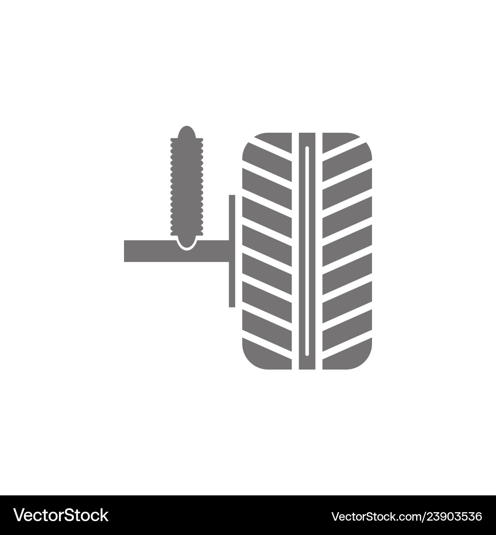 Car shock absorber and wheel icon Royalty Free Vector Image