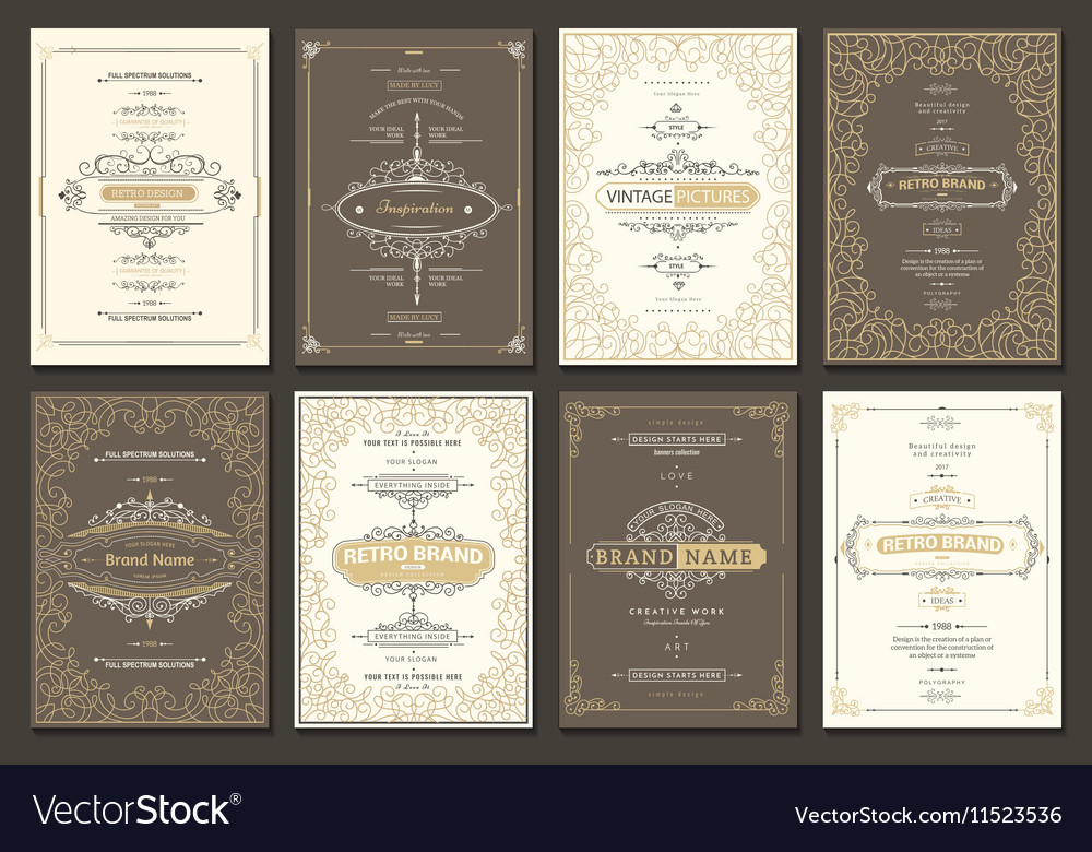 Creative cards Royalty Free Vector Image - VectorStock