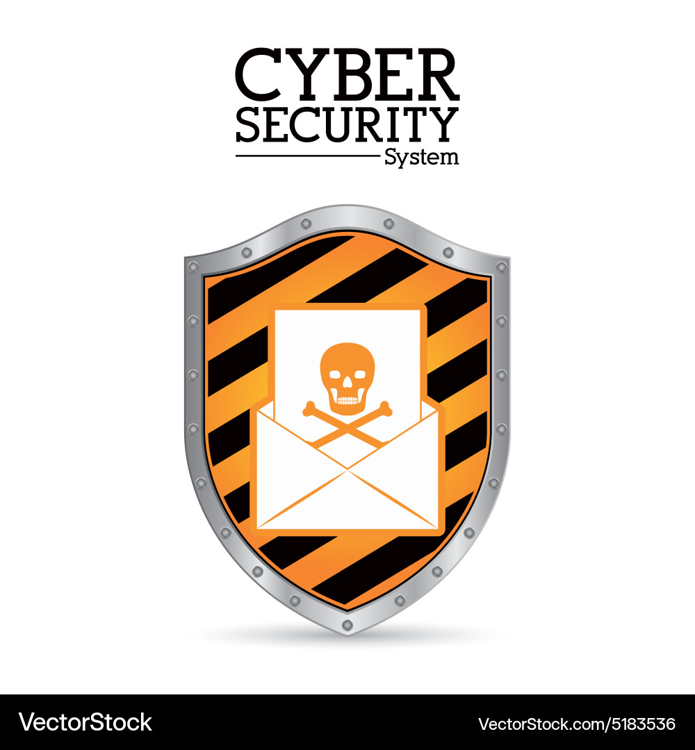 Cyber security digital design Royalty Free Vector Image