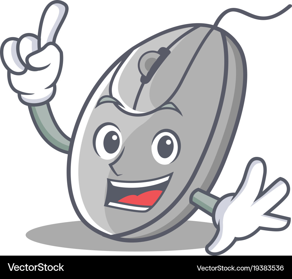 Finger mouse mascot cartoon style Royalty Free Vector Image