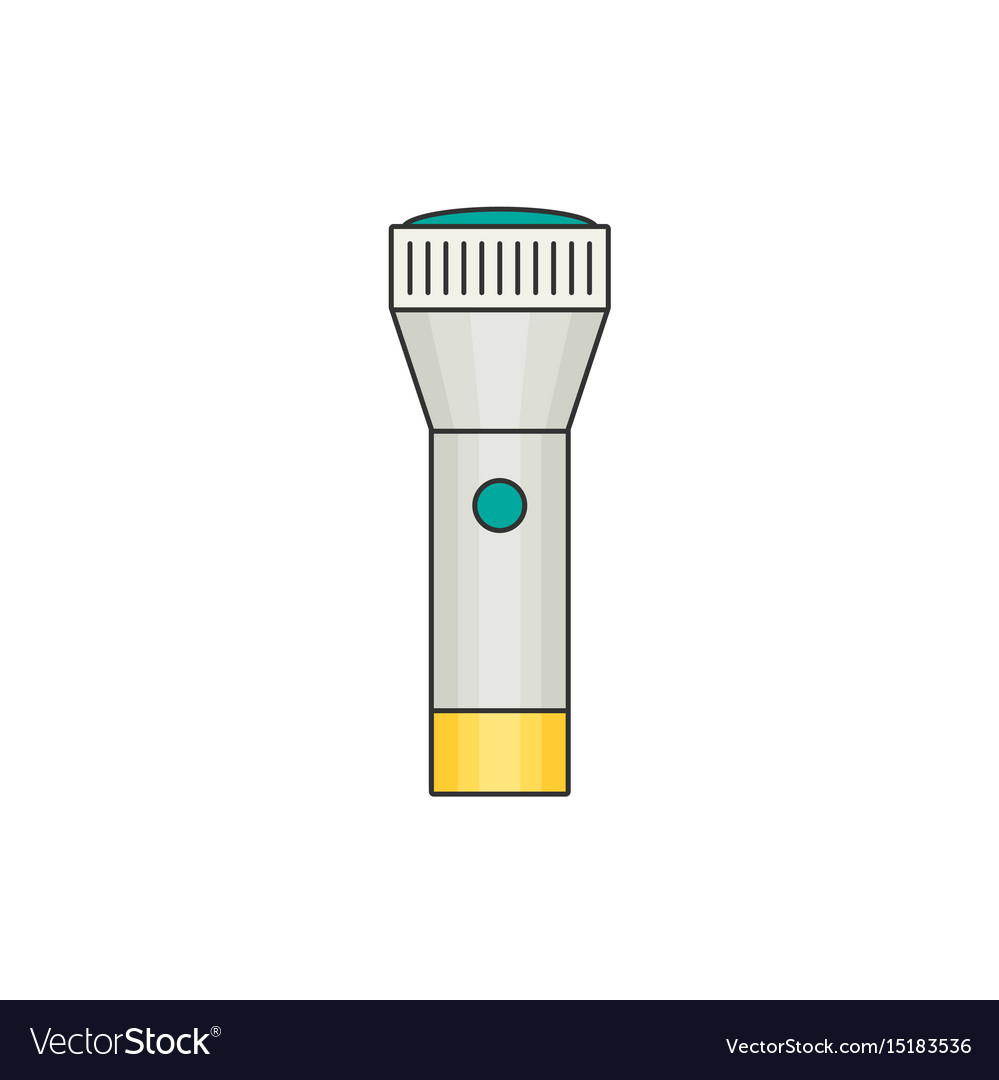Flashlight flat Royalty Free Vector Image - VectorStock