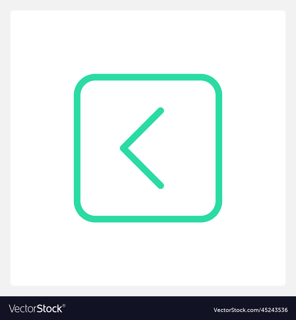 Hover Back Direction Ui Element Template Vector Image